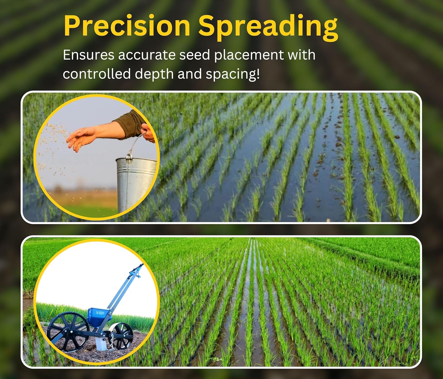 Chipku Simplify Farming Hand Operated Agricultural Manual Seeder, Seed