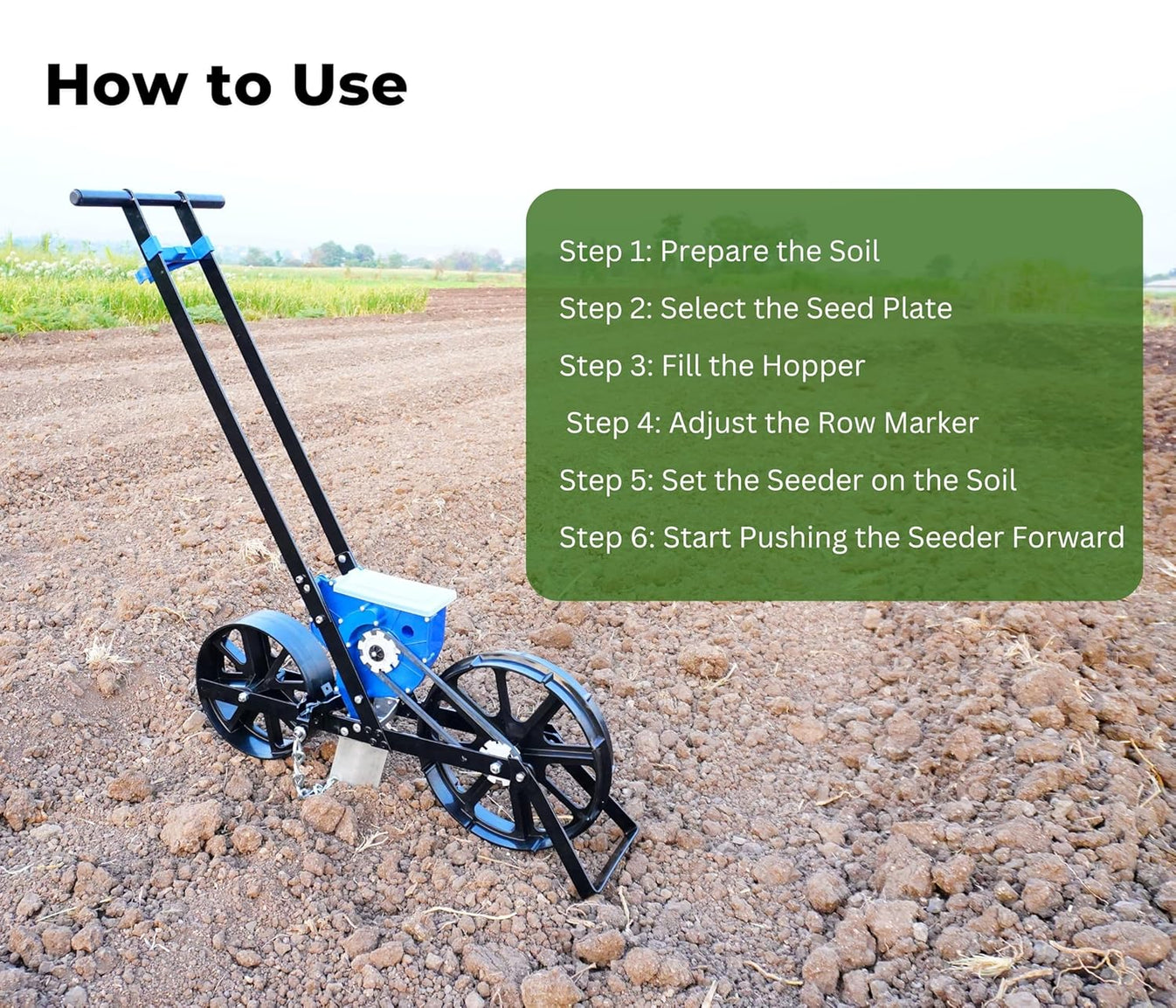 Chipku Simplify Farming Hand Operated Agricultural Manual Seeder, Seed