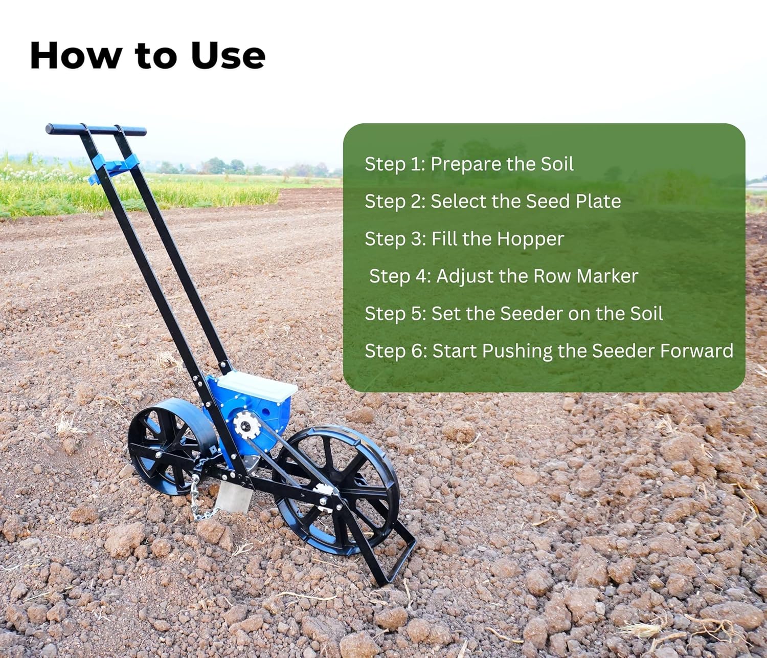 Chipku Simplify Farming Hand Operated Agricultural Manual Seeder, Seed